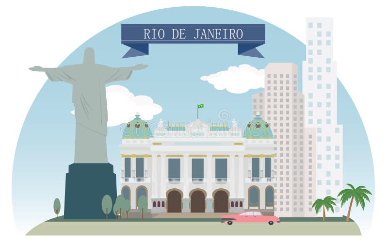Rio de Janeiro stock vector. Illustration of monument - 32269212