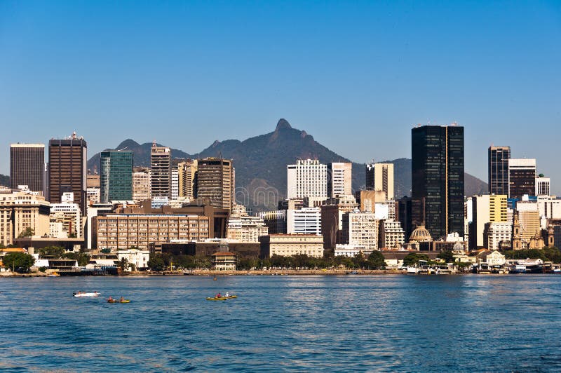 Rio De Janeiro Downtown Skyline Stock Image - Image of janeiro, latin ...