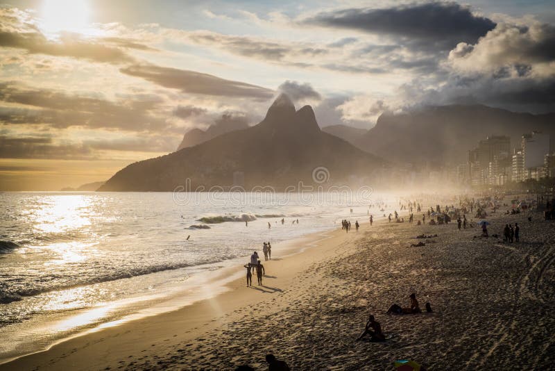 Rio de Janeiro Ipanema stock image. Image of janeiro - 80495685