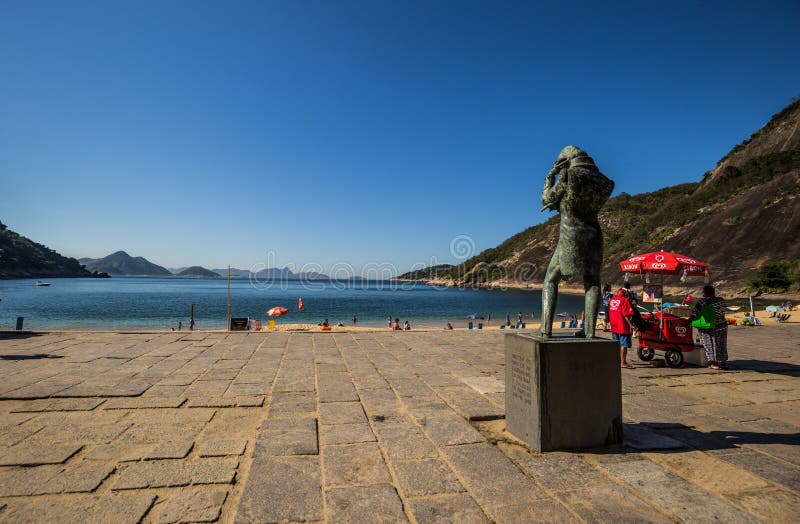 Rio De Janeiro - June 19, 2017: Statue by the Coast in Rio De Janeiro ...