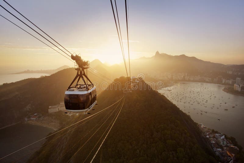 Rio de Janeiro at Sunset stock photo. Image of flare - 49441122