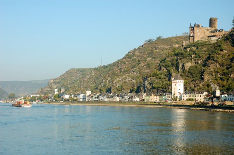 Rio de Rhine, Alemanha foto de stock. Imagem de horizonte - 1393918