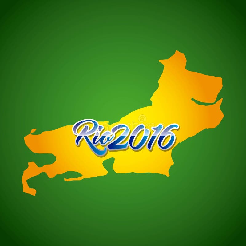 Rio 2016 design stock illustration. Illustration of year - 71680232