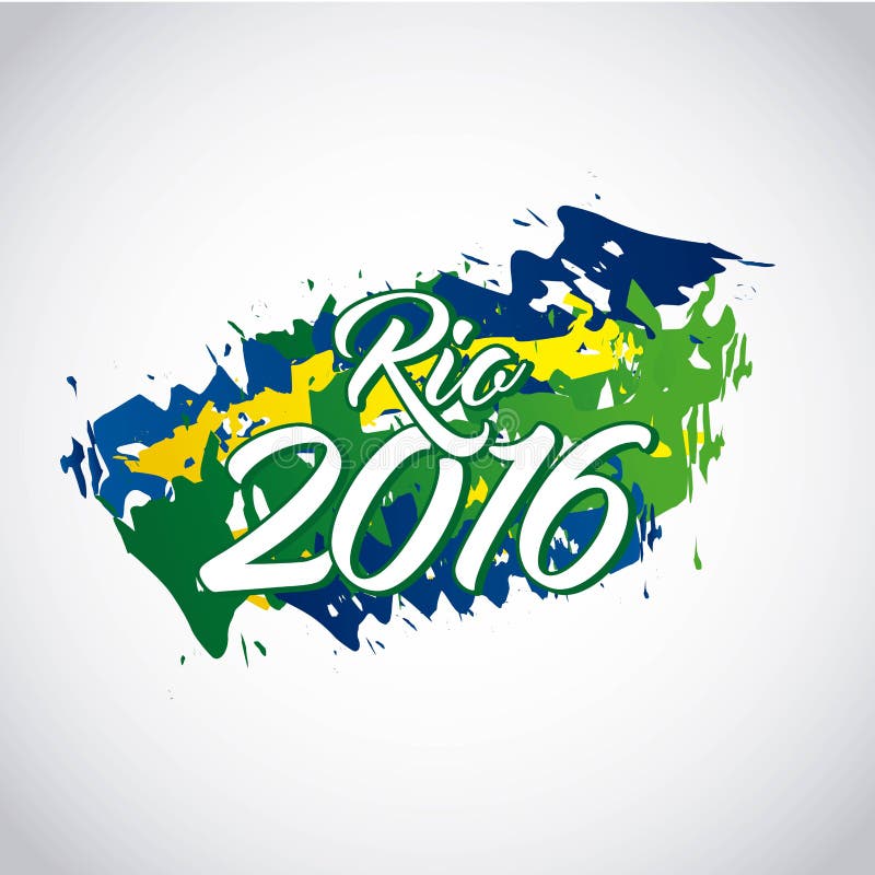 Rio 2016 design stock illustration. Illustration of sport - 71682373