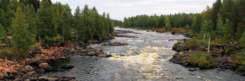 Rio Finland Ounasjoki View Rovaniemi Imagem de Stock - Imagem de ...