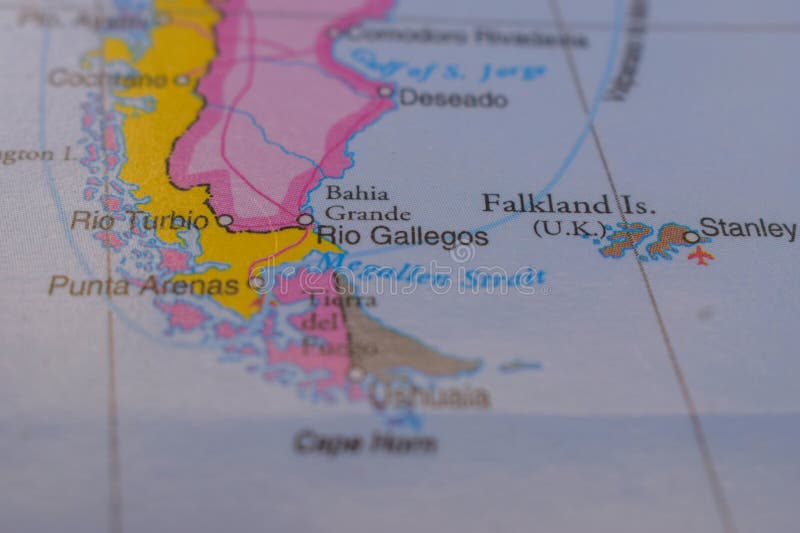 Rio Gallegos on the World Map-Geo Political Map Stock Photo - Image of ...