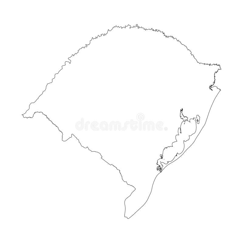 Rio Grande Do Sul Outline Map Stock Vector - Illustration of brazilian ...