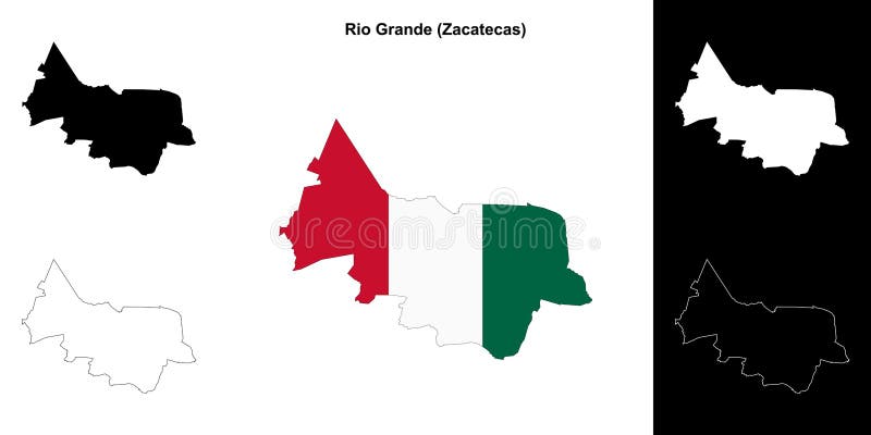 Rio Grande outline map stock vector. Illustration of boundary - 380077955