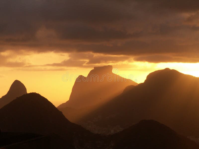 Rio Mountains Sunset stock image. Image of people, sunset - 45905521