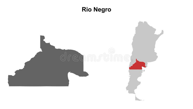 Rio Negro outline map stock vector. Illustration of infographics ...