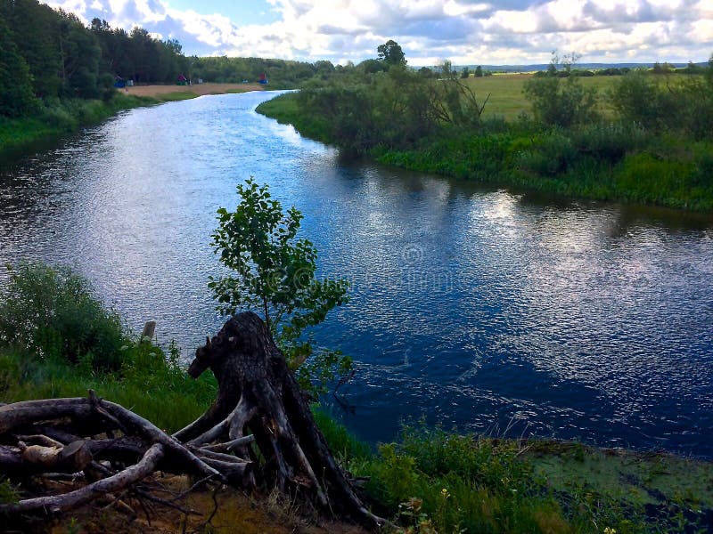 O Rio Neman Em Druskininkai Imagem de Stock - Imagem de druskininkai ...