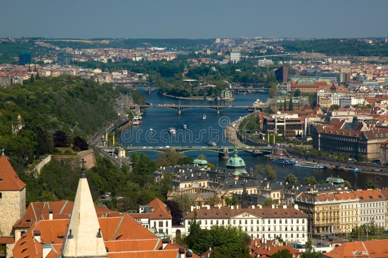 Rio Praga de Vltava imagem de stock. Imagem de cultura - 1729543