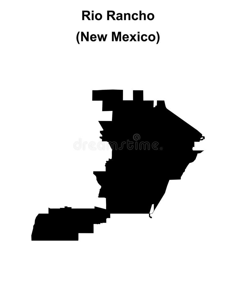 Rio Rancho outline map stock vector. Illustration of vector - 357488055