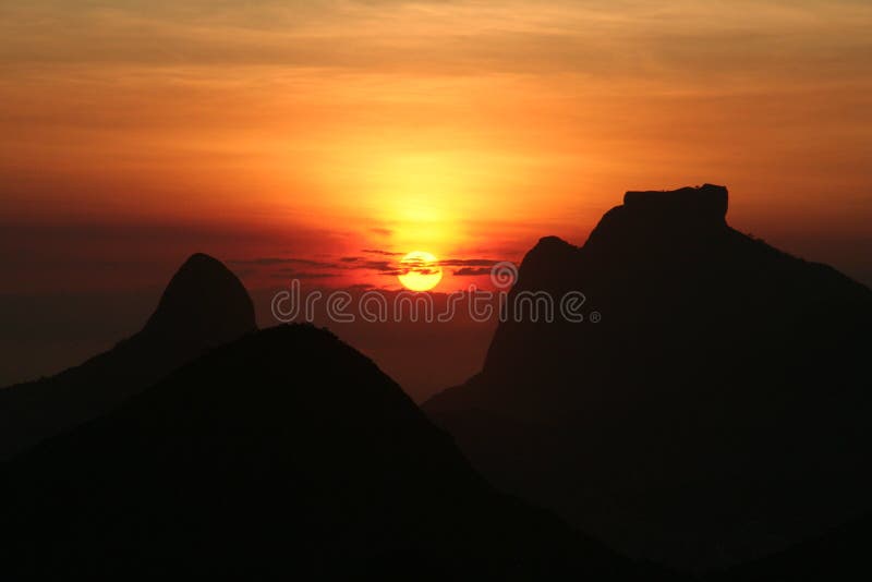 Rio s Sunset stock photo. Image of travel, brazil, mountains - 1702486