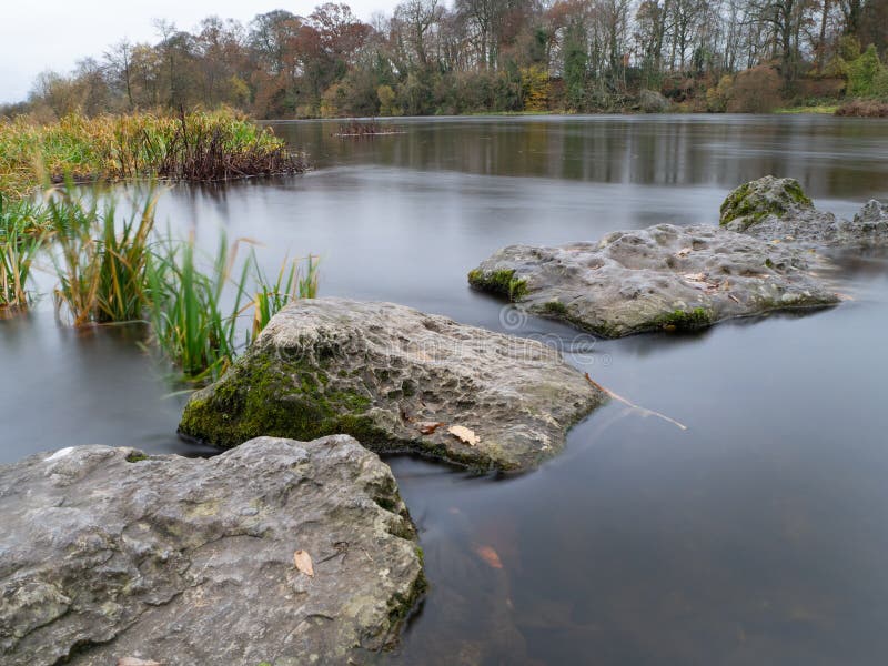 Rio Shannon Stepping Stones Imagem de Stock - Imagem de inverno, pisar ...