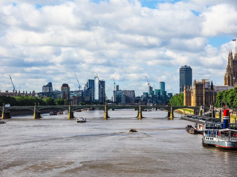 Rio Tamisa Em Londres (hdr) Foto de Stock Editorial - Imagem de vista ...