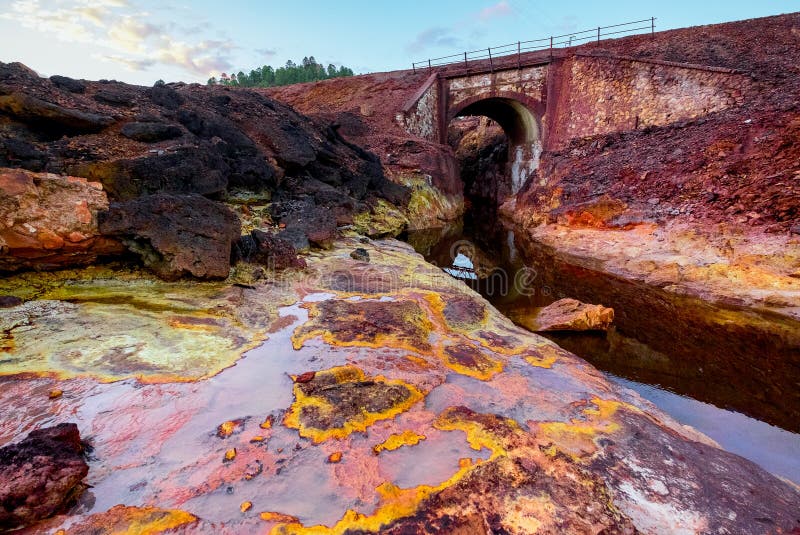 Rio Tinto river in Spain. stock photo. Image of riotinto - 62781024