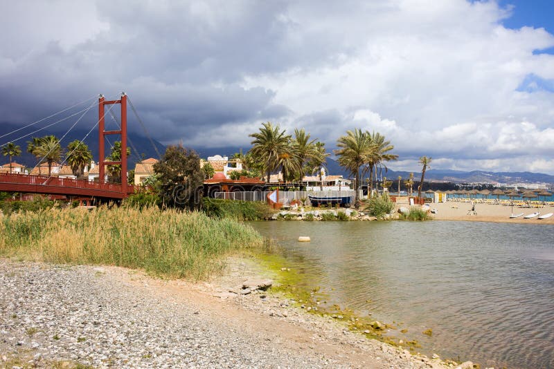 Bridge on Green River in Marbella Stock Photo - Image of shore, travel ...