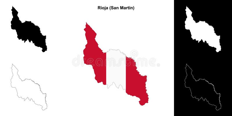 Rioja outline map stock vector. Illustration of region - 371585817