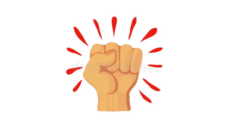 Hand with Clenched Fist Icon Animation Stock Video - Video of cartoon ...