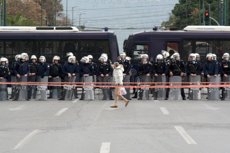 Riot police editorial stock image. Image of protesters - 7524174