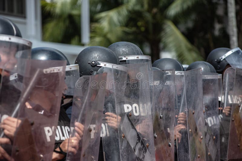 Riot police editorial stock image. Image of protesters - 7524174
