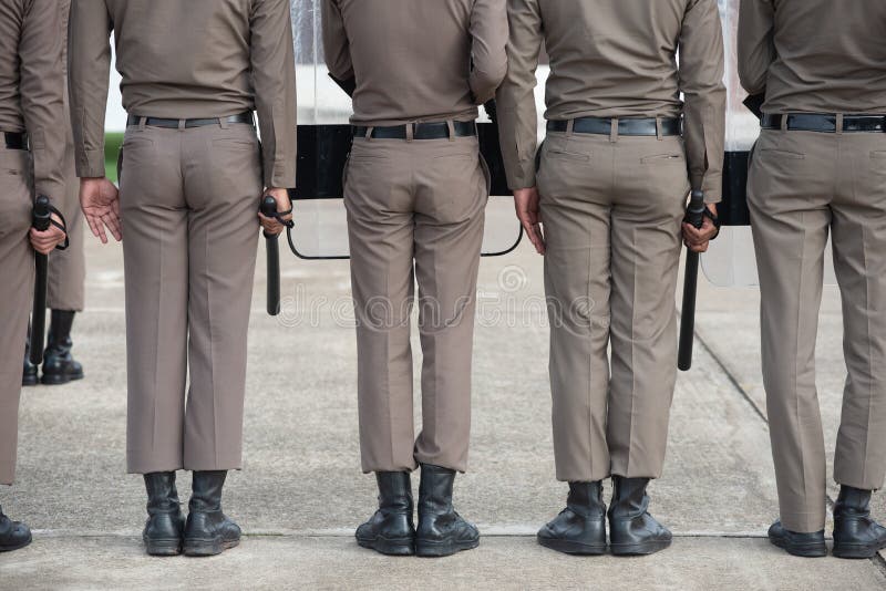 Riot Police Control the Crowd Stock Photo - Image of protection, batons ...