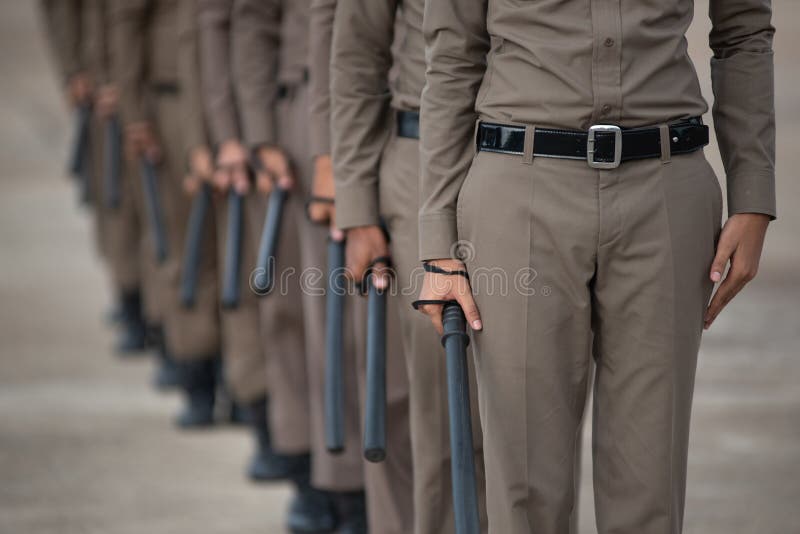 Riot Police Control the Crowd Stock Photo - Image of authoritarian ...