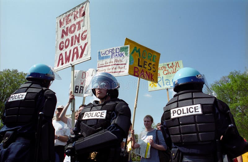 Riot Police at Protest editorial stock photo. Image of march - 13896293