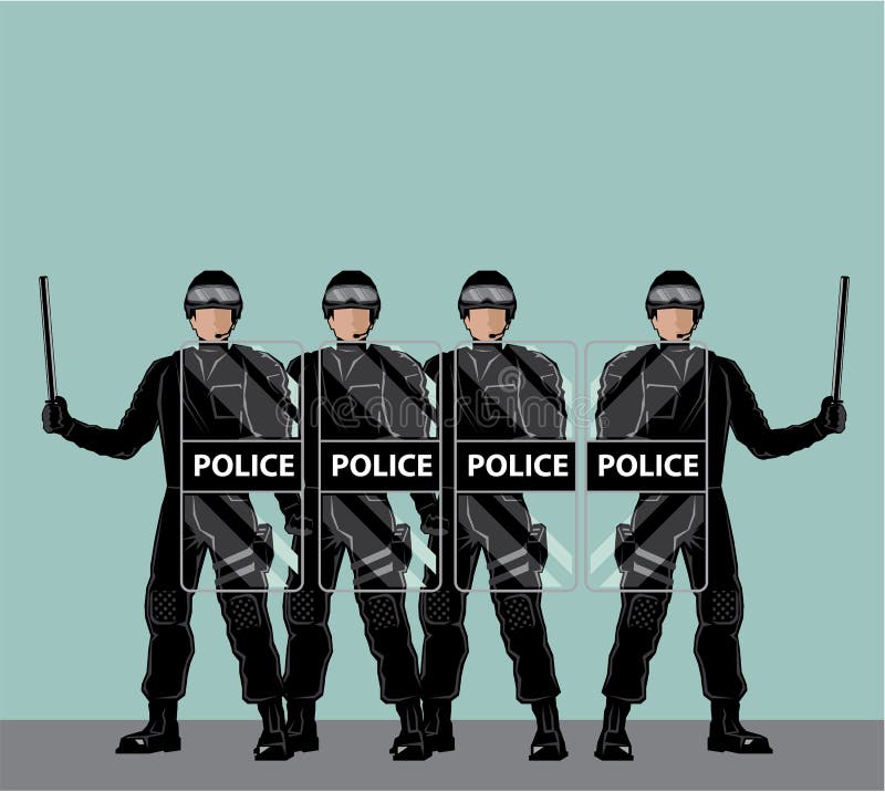 Riot Police Icon or Logo Isolated Sign Symbol Vector Illustration Stock ...