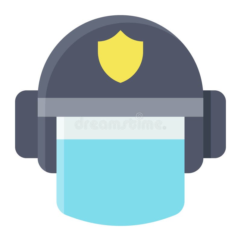 Riot Protection Helmet Icon, Protest Related Vector Stock Vector ...