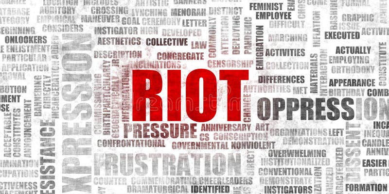 Riot stock illustration. Illustration of banner, rights - 285993846