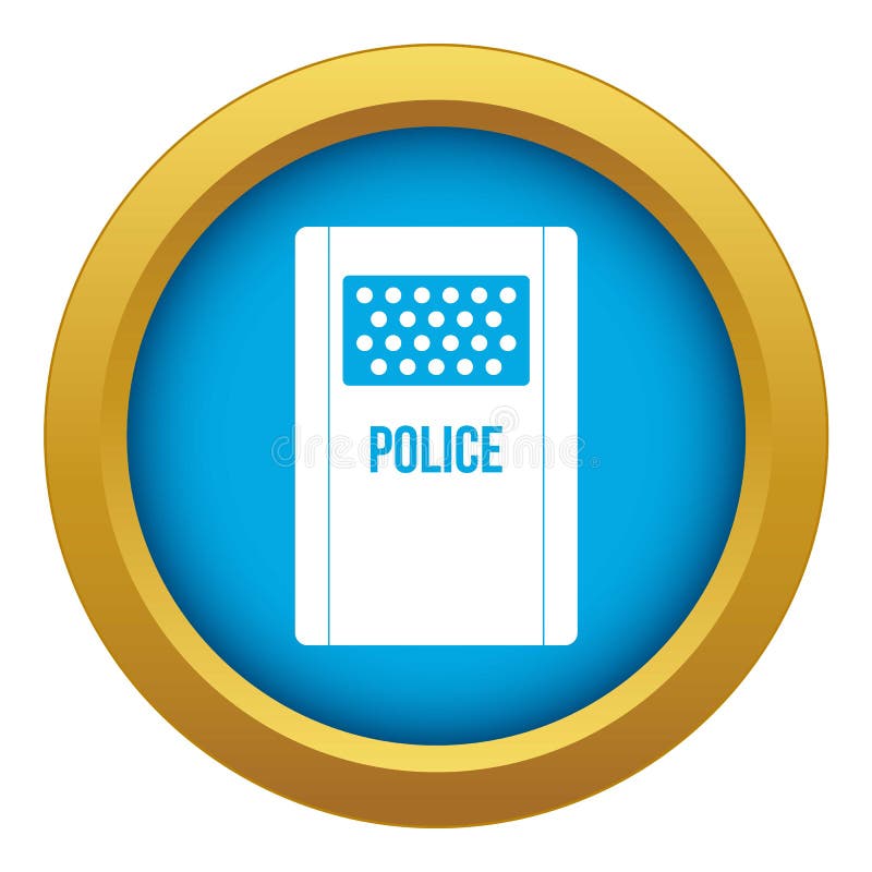 Riot Shield Icon Blue Vector Isolated Stock Vector - Illustration of ...