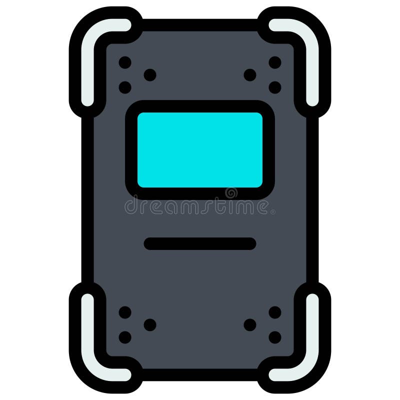 Riot Shield Icon, Protest Related Vector Stock Vector - Illustration of ...