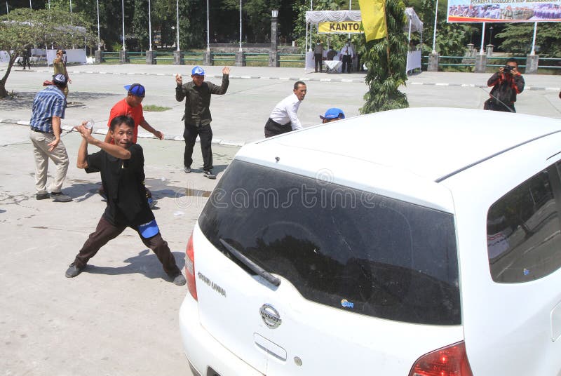 Riot simulation editorial stock image. Image of indonesia - 38555814