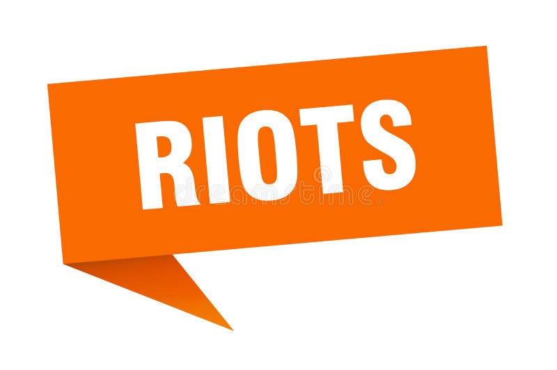 Riots Banner. Riots Speech Bubble Stock Vector - Illustration of riots ...