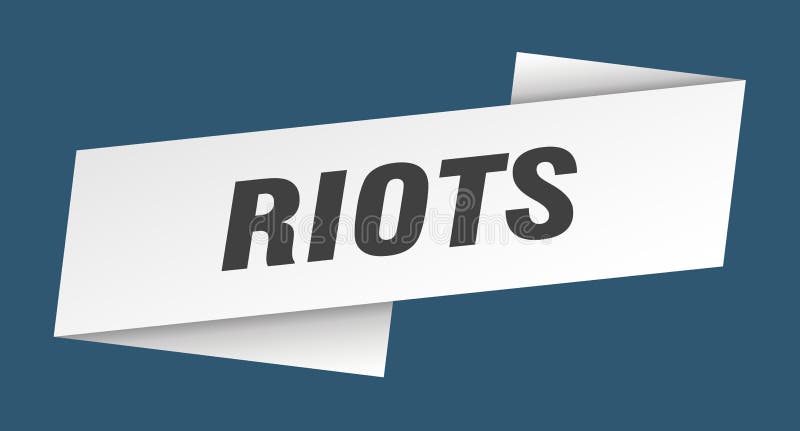 Riots Banner Template. Ribbon Label Sign. Sticker Stock Vector ...