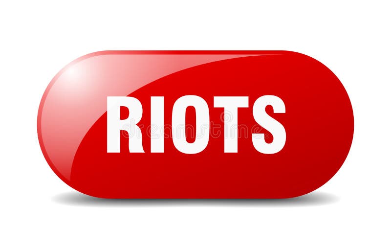 Riots Button. Sticker. Banner. Rounded Glass Sign Stock Vector ...
