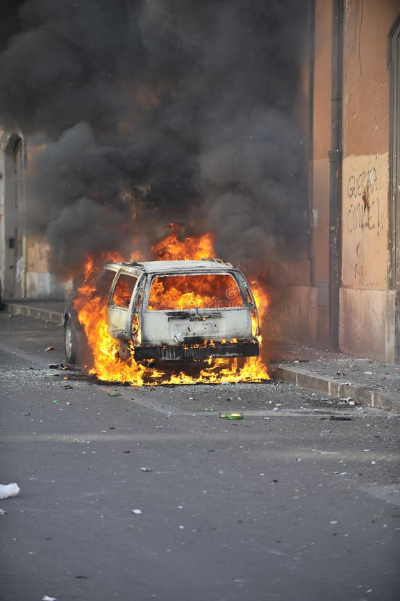Riots in Rome - Italian Students Protest Editorial Stock Image - Image ...