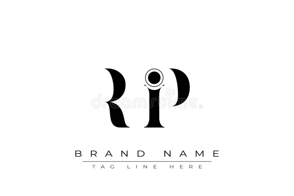 RIP Abstract Letter Logo Design Stock Illustration - Illustration of ...