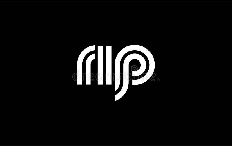 RIP Creative Unique Modern Letter Logo Design Stock Vector ...