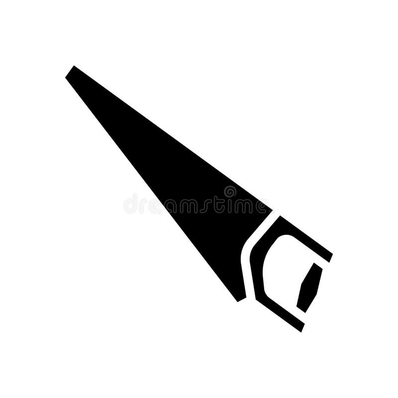 Rip Cut Saw Glyph Icon Vector Illustration Stock Illustration ...