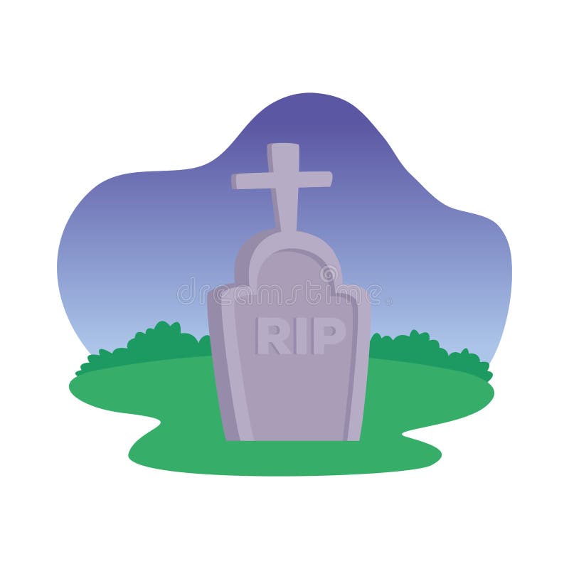 Isolated Rip Grave Vector Design Stock Vector - Illustration of scary ...