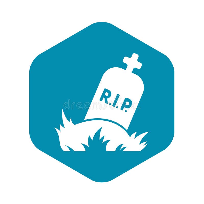 Grave RIP Icon, Outline Style Stock Vector - Illustration of religion ...