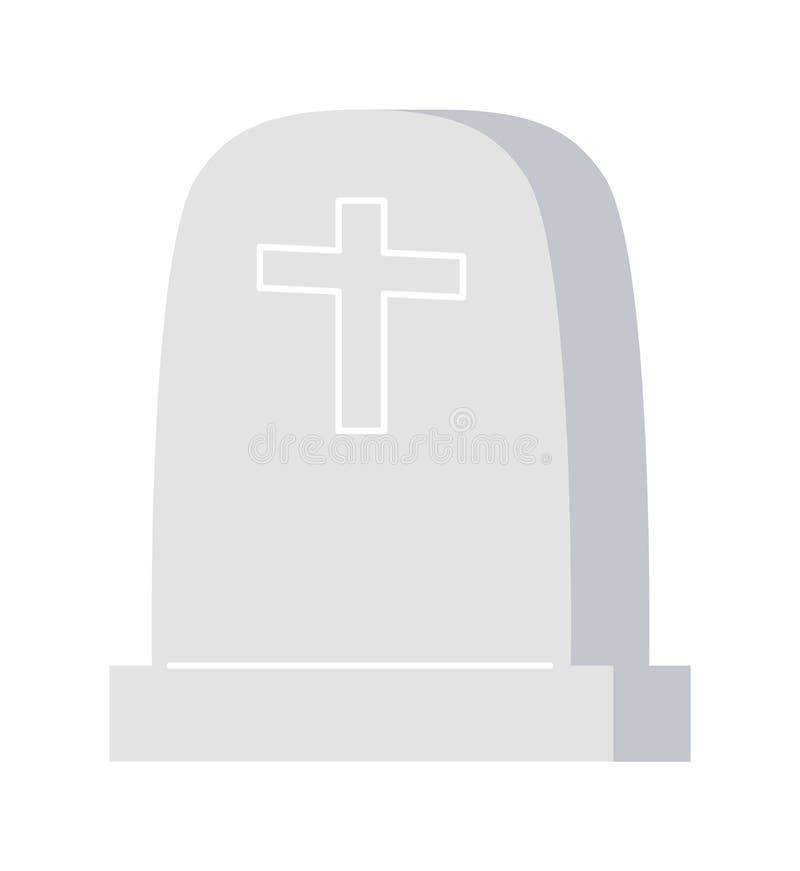 Rip Headstone Semi Flat Colour Vector Object Stock Illustration ...
