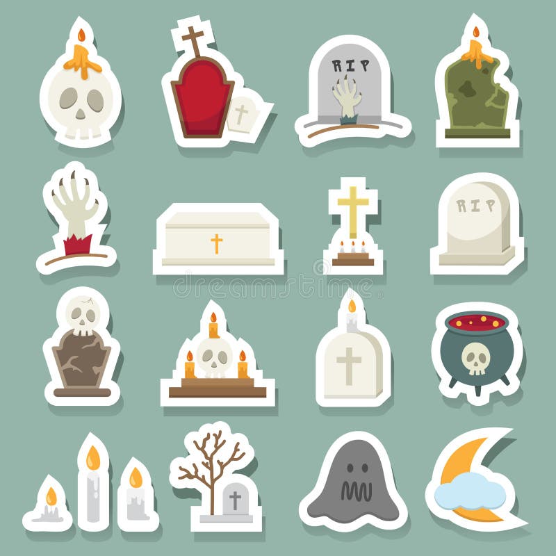 Rip icons stock vector. Illustration of death, catholic - 45905356