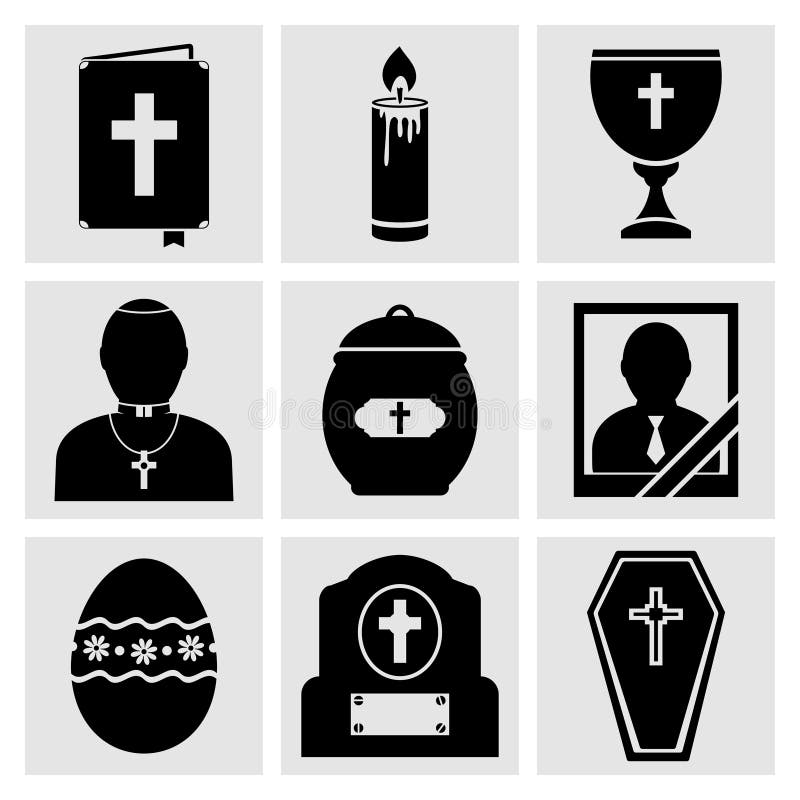 RIP Icons Set stock vector. Illustration of christian - 68362279