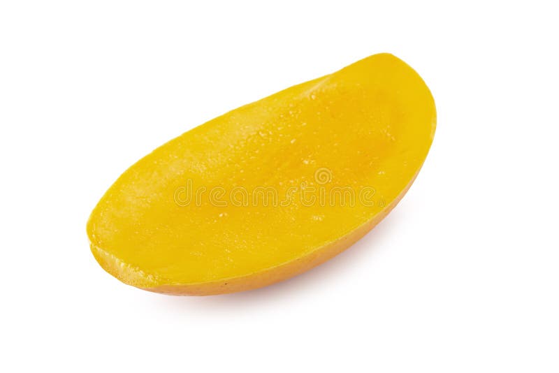 Rip Mango Slices Isolated on White Background Stock Image - Image of ...