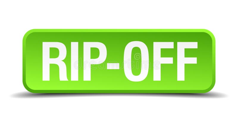 Rip-off Green 3d Square Isolated Button Stock Vector - Illustration of ...