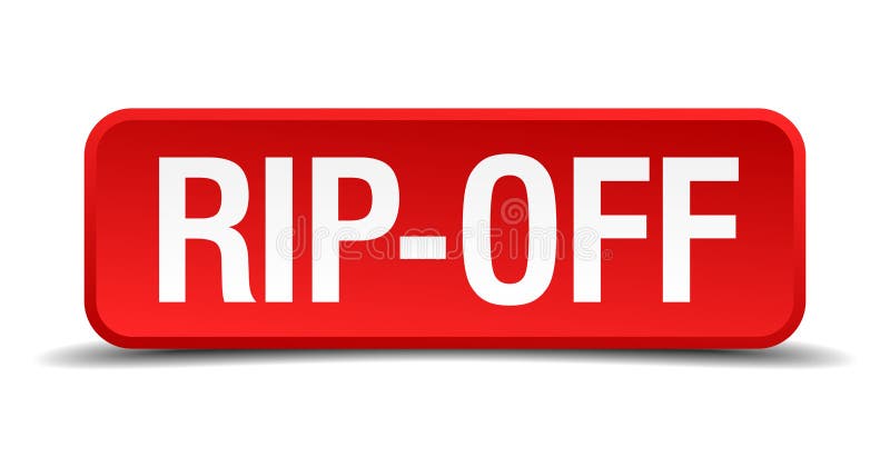 Rip Off Red 3d Square Button Stock Vector - Illustration of mistake ...